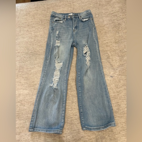 Almost Famous | Jeans | Almost Famous Light Blue Distressed Flare Jeans ...